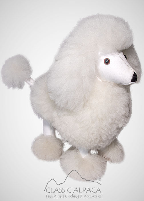 Alpaca Teddies: Baby Alpaca Fur - Poodle Dog 13 inches