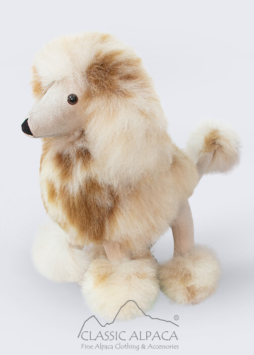 Alpaca Teddies: Baby Alpaca Fur - Poodle Dog 13 inches