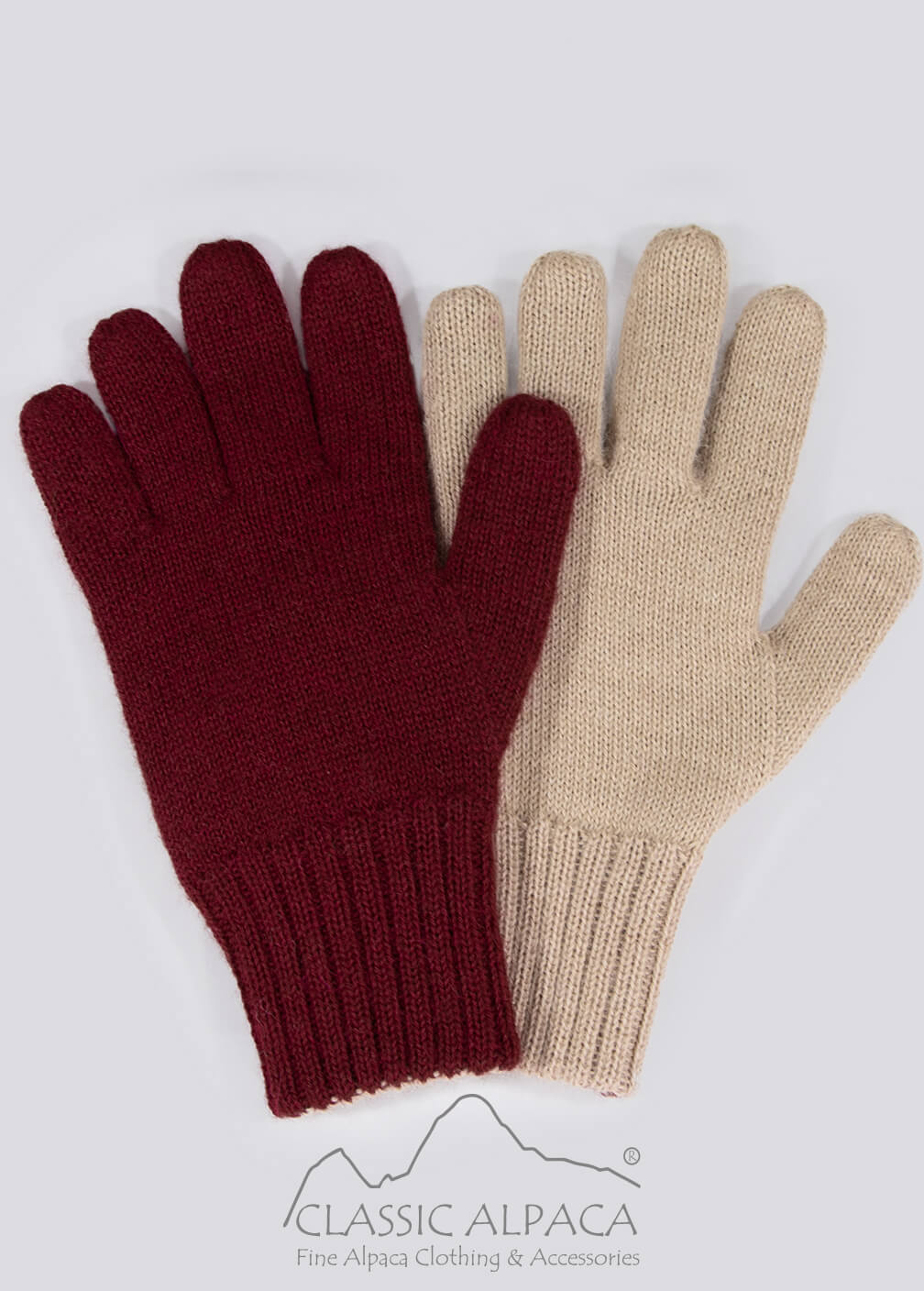 Gloves For Women's: Reversible Alpaca Gloves Heavy Weight