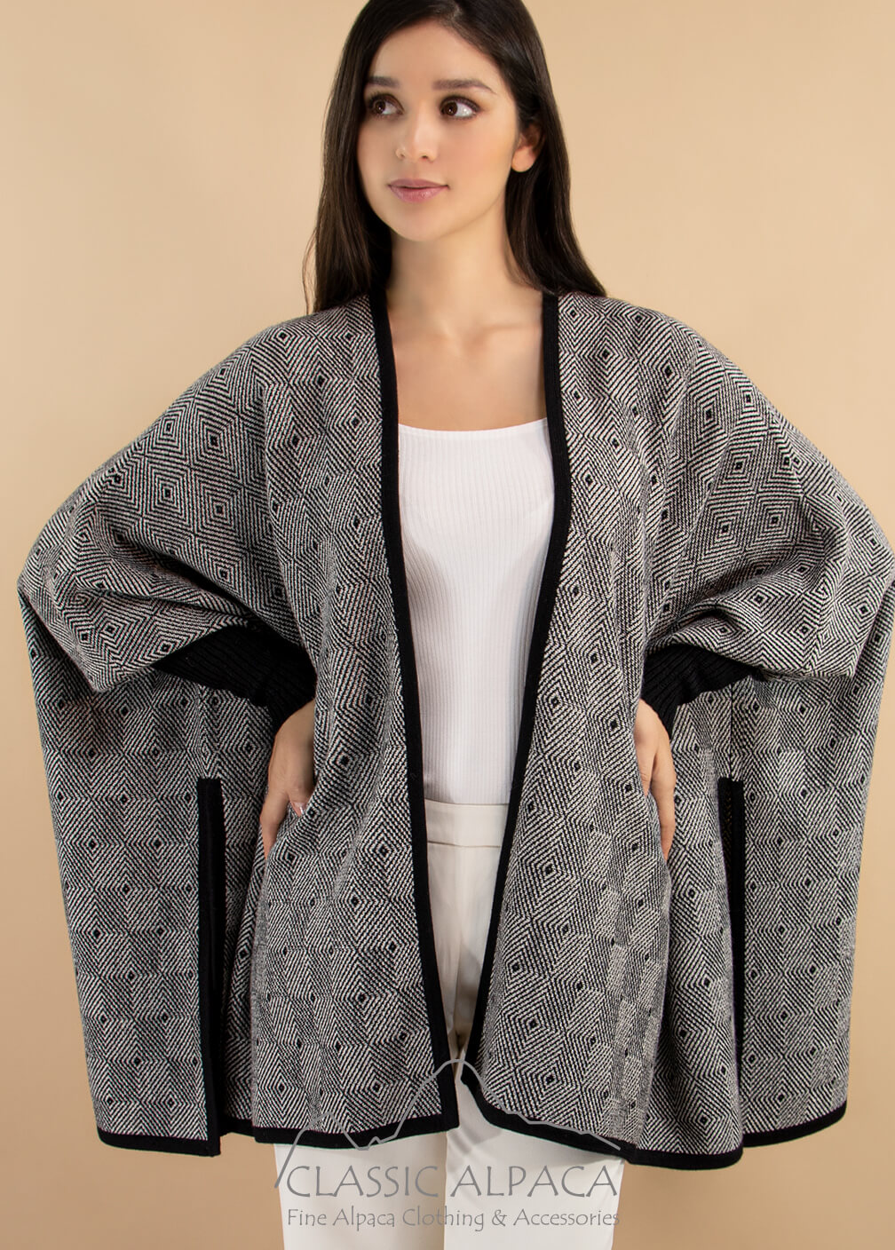 Women's Alpaca Vest: Vera Baby Alpaca Cape
