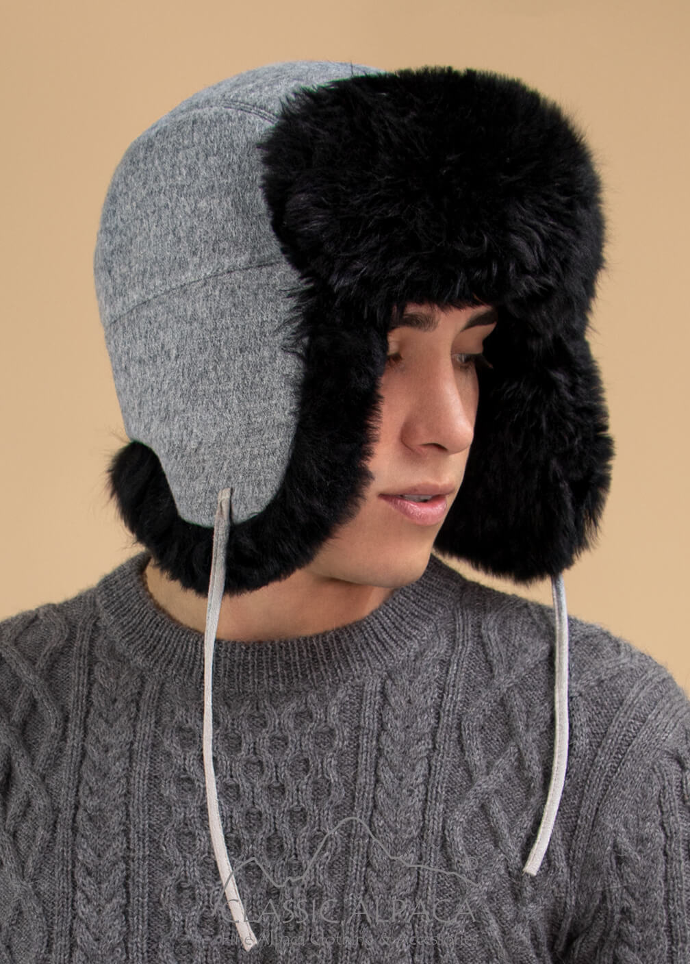 Wholesale Chullos: PREMIUM Unisex Baby Alpaca Fur Flap Hat - Fu…