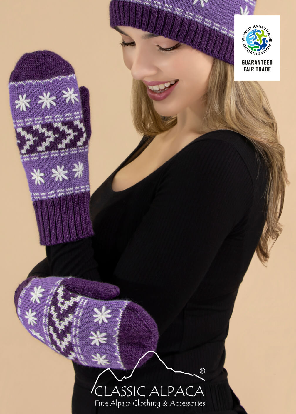 Alpaca Mittens: Nevada Alpaca Mittens - Fleece Lining