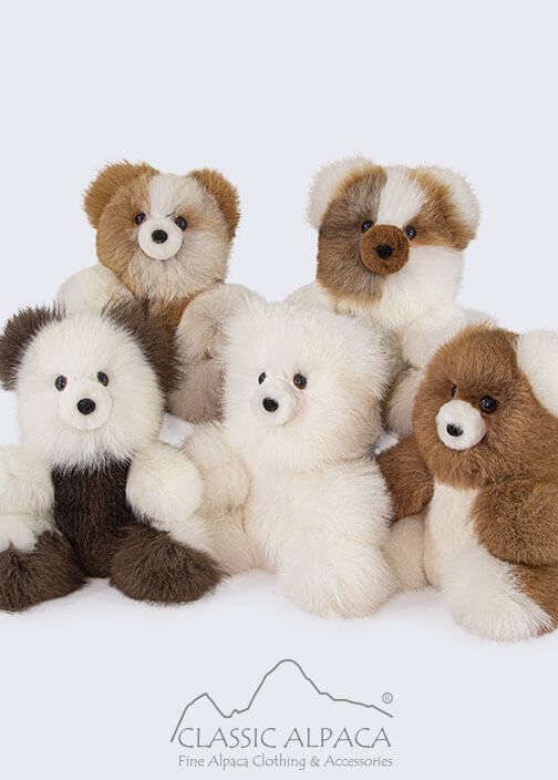 Wholesale Small Teddy Bears: Seated Classic Baby Alpaca Fur-Ted…