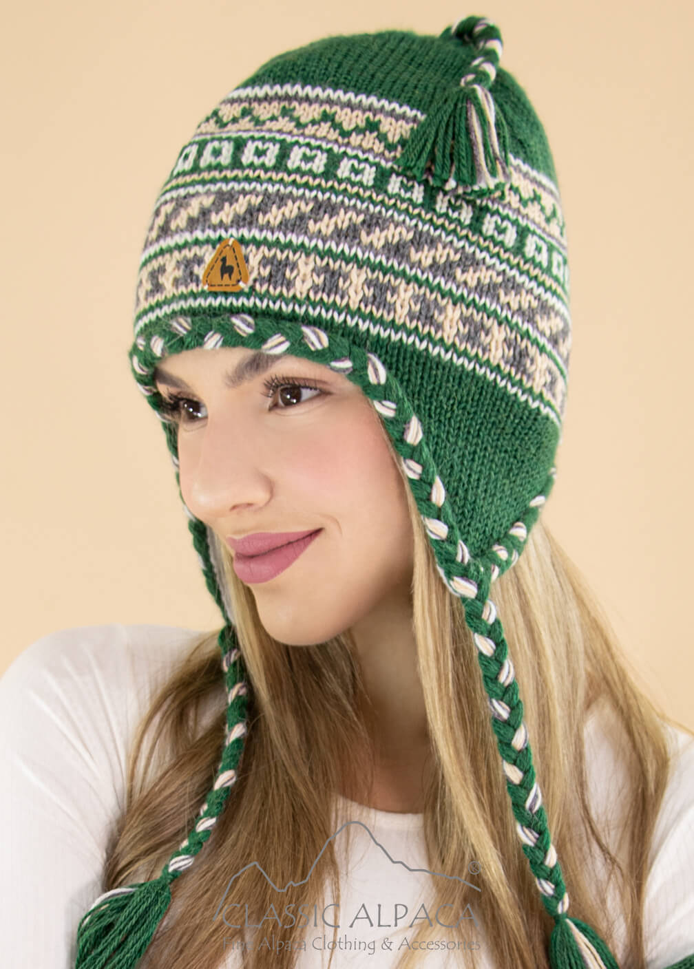 Wholesale Chullos: Peruvian Alpaca Hat with Ear - Flaps Fleece