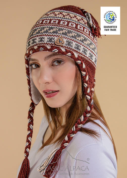 Wholesale Chullos: Unisex Peruvian Alpaca Hat with Ear Flaps