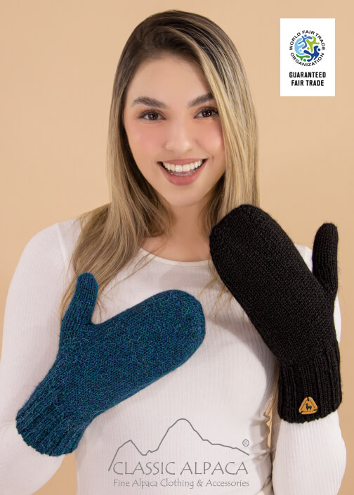 Wholesale Mittens: Reversible Alpaca Mittens Heavy Weight