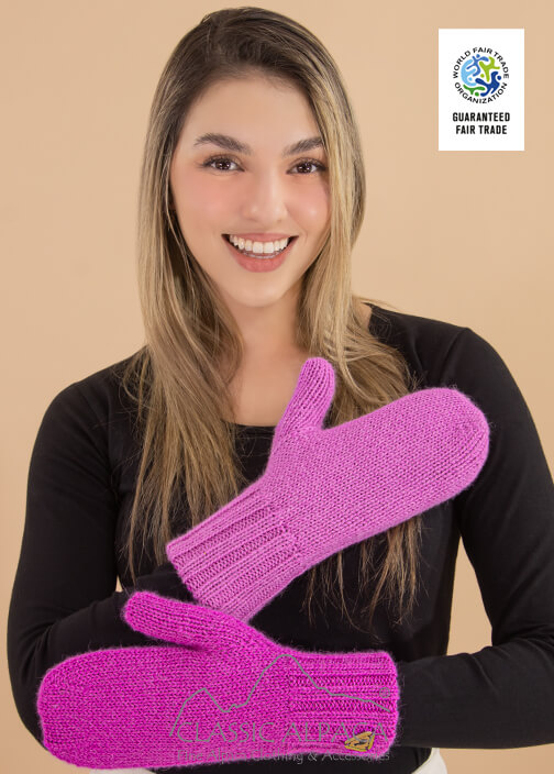 Wholesale Mittens: Reversible Alpaca Mittens Heavy Weight