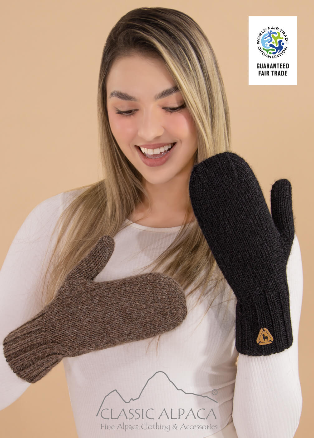 Wholesale Mittens: Reversible Alpaca Mittens Heavy Weight
