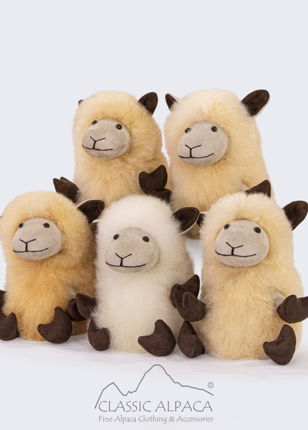 Alpaca Teddies: Baby Alpaca Fur-Sheep 10 inches