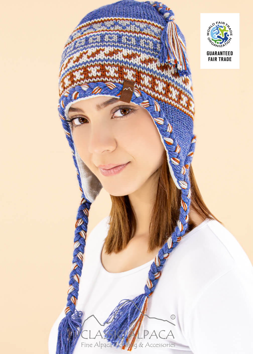 Wholesale Chullos: Unisex Peruvian Alpaca Hat with Ear Flaps