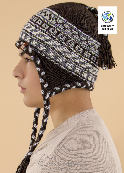 Wholesale Chullos: Unisex Peruvian Alpaca Hat with Ear Flaps