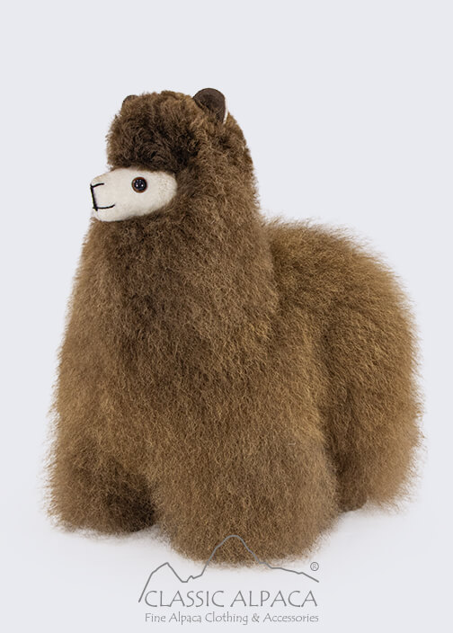 Alpaca Teddies: Baby Alpaca Fur - Standing Alpaca 9 Inches