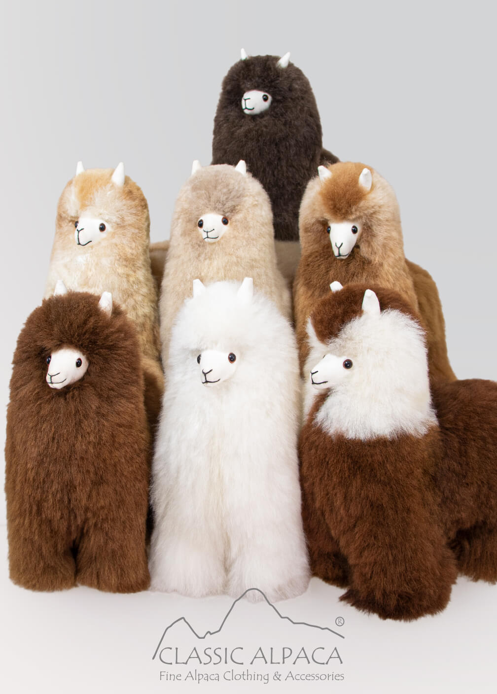 Alpaca Teddies: Baby Alpaca Cute Fur-Standing Alpaca 10 inches