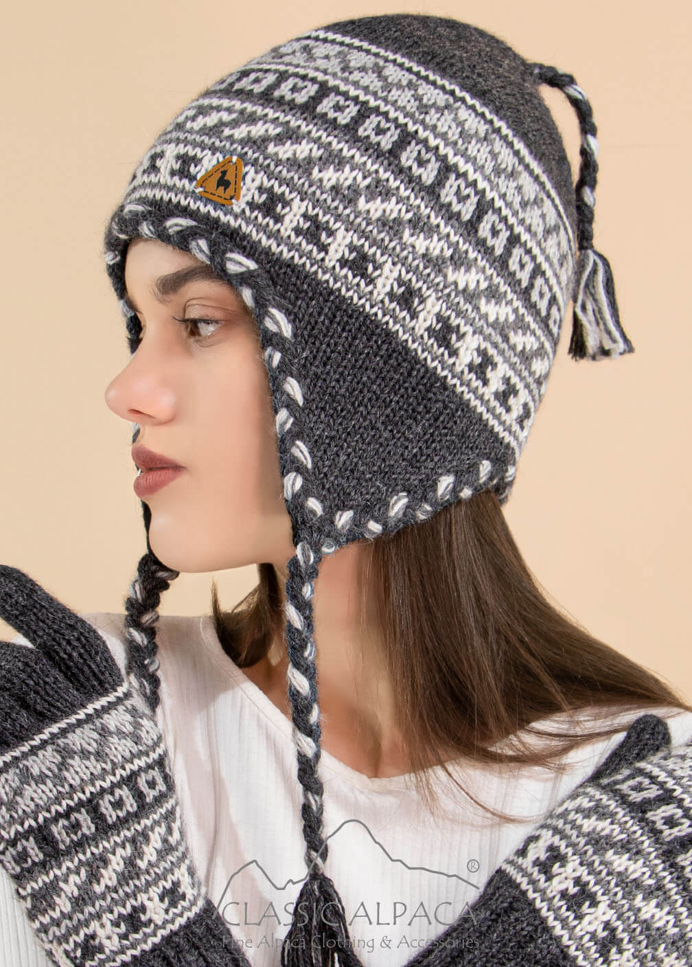 Wholesale Chullos: Unisex Peruvian Alpaca Hat with Ear Flaps